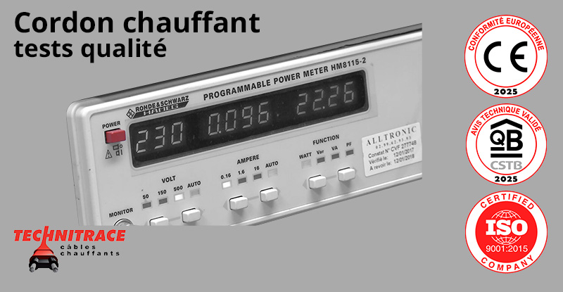 Cordon chauffant - Câbles chauffants - TECHNITRACE fabricant français ...
